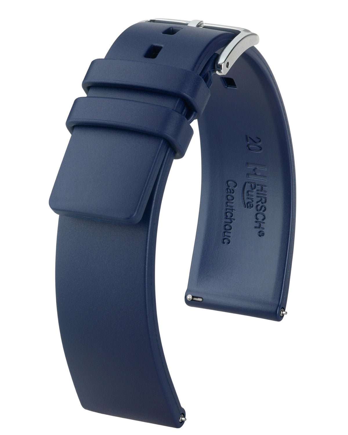 Hirsch PURE Natural Rubber Strap - Blue