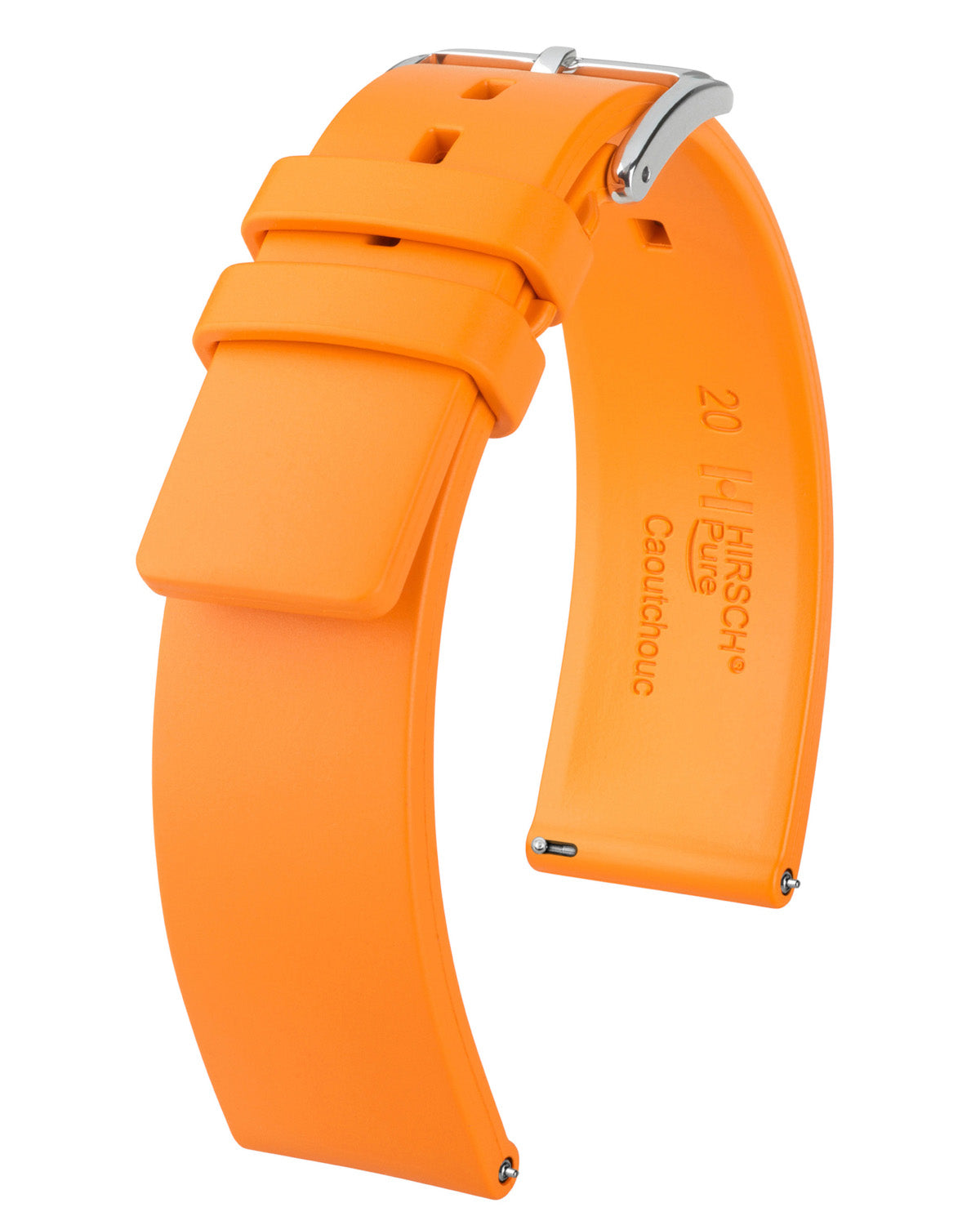 Hirsch PURE Natural Rubber Strap - Orange