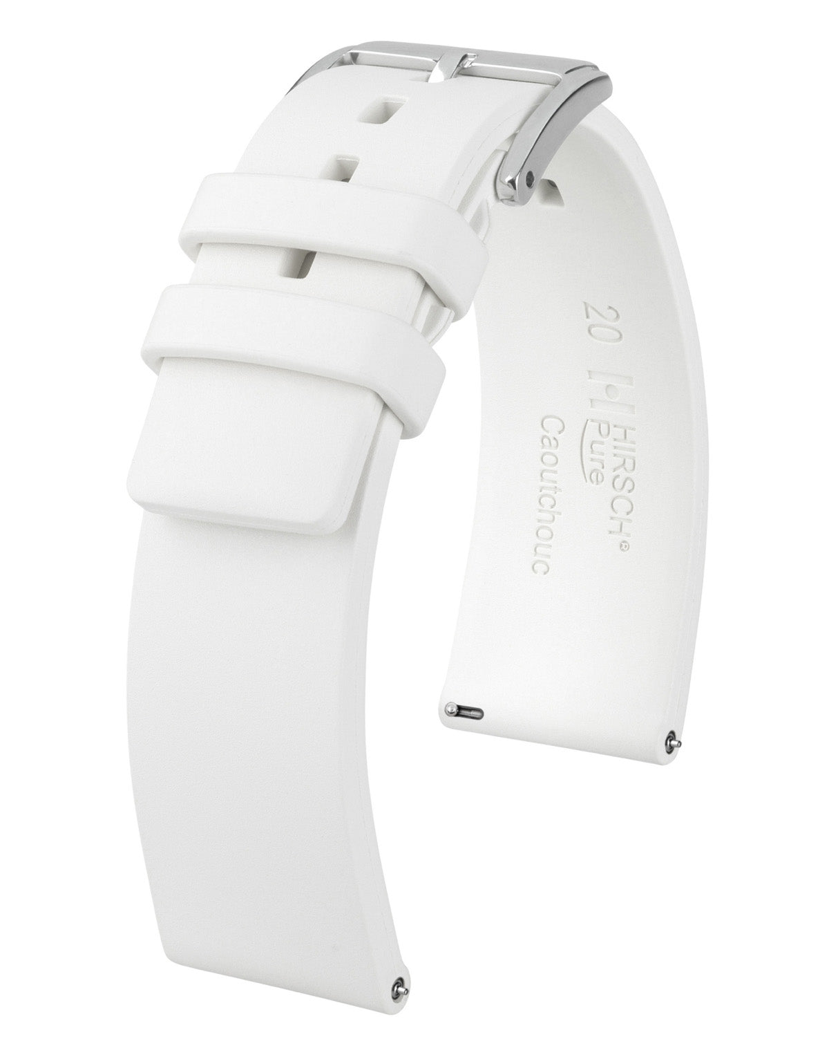 Hirsch PURE Natural Rubber Strap - White
